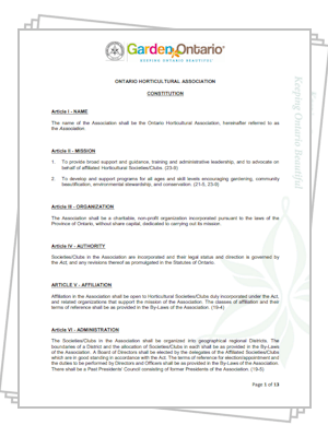 Constitution and By Laws » GardenOntario